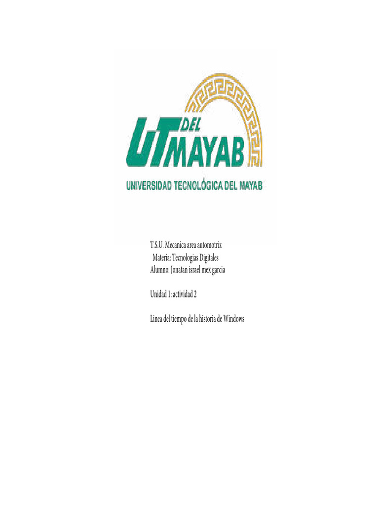 Linea Del Tiempo Windows | PDF | Microsoft Windows | Dos