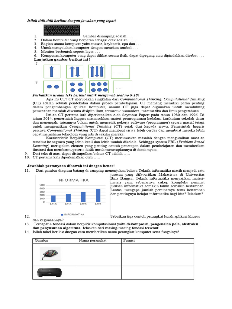 Soal Informatika 7 Edit | PDF