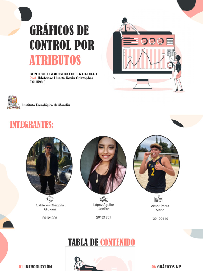 UNIDAD 2 Y 3-EQUIPO 6-GRÁFICOS DE CONTROL POR ATRIBUTOS | PDF | Estadísticas | Distribución de ...