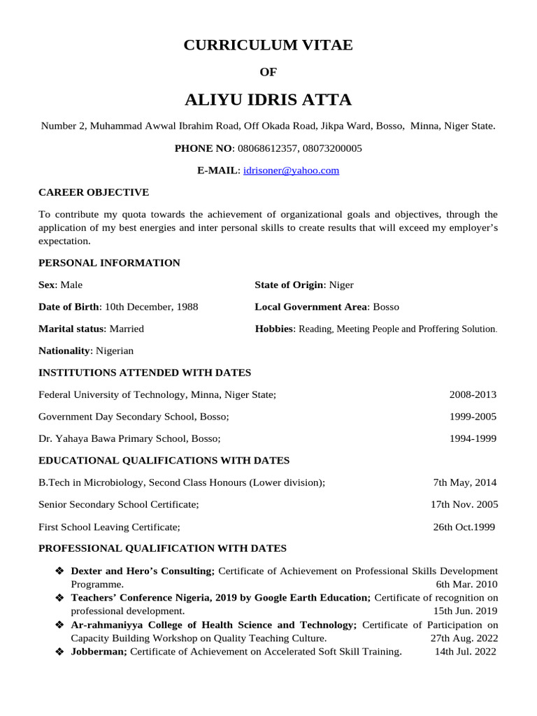 Atta.A.I. CV | PDF