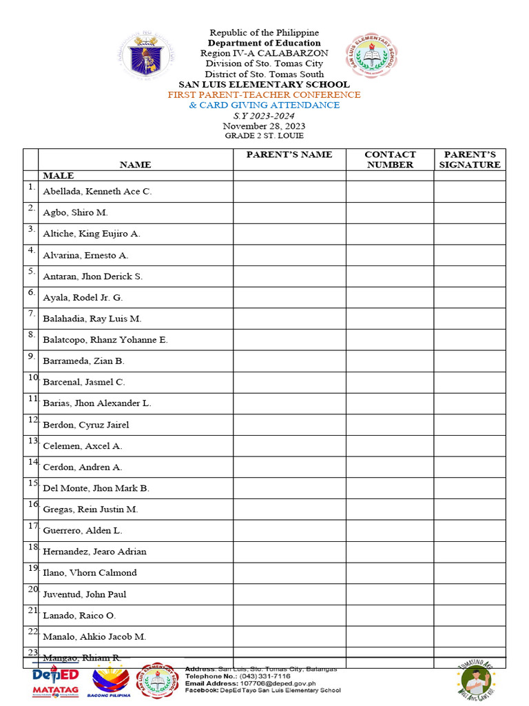 Card Giving Attendance | PDF