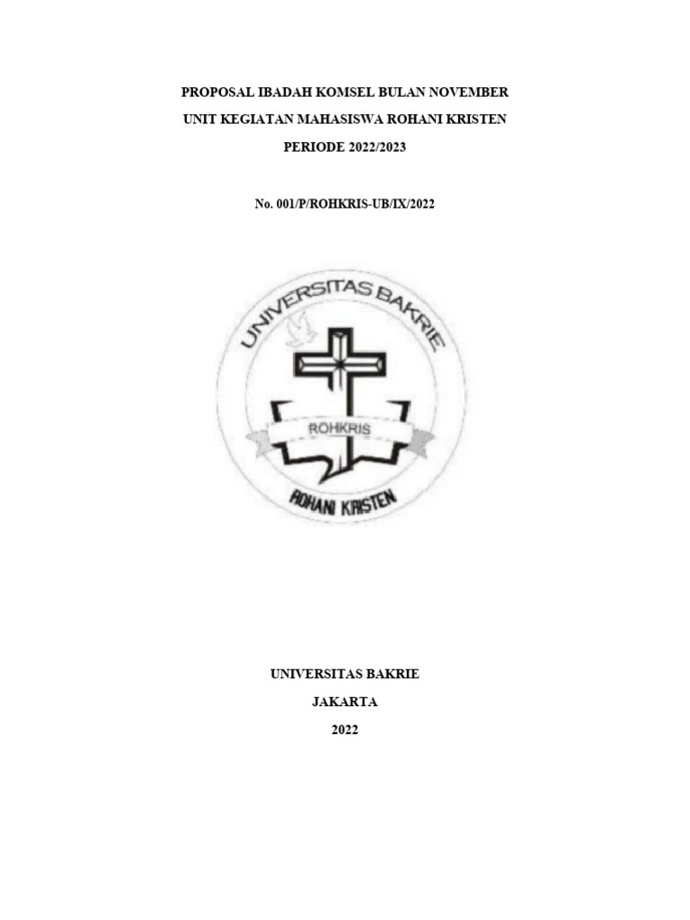 Proposal Ibadah Komsel Bulan November | PDF