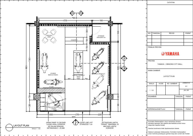 Layout Plan: Storage 2000x2000 MM Counter Dealing Area | PDF