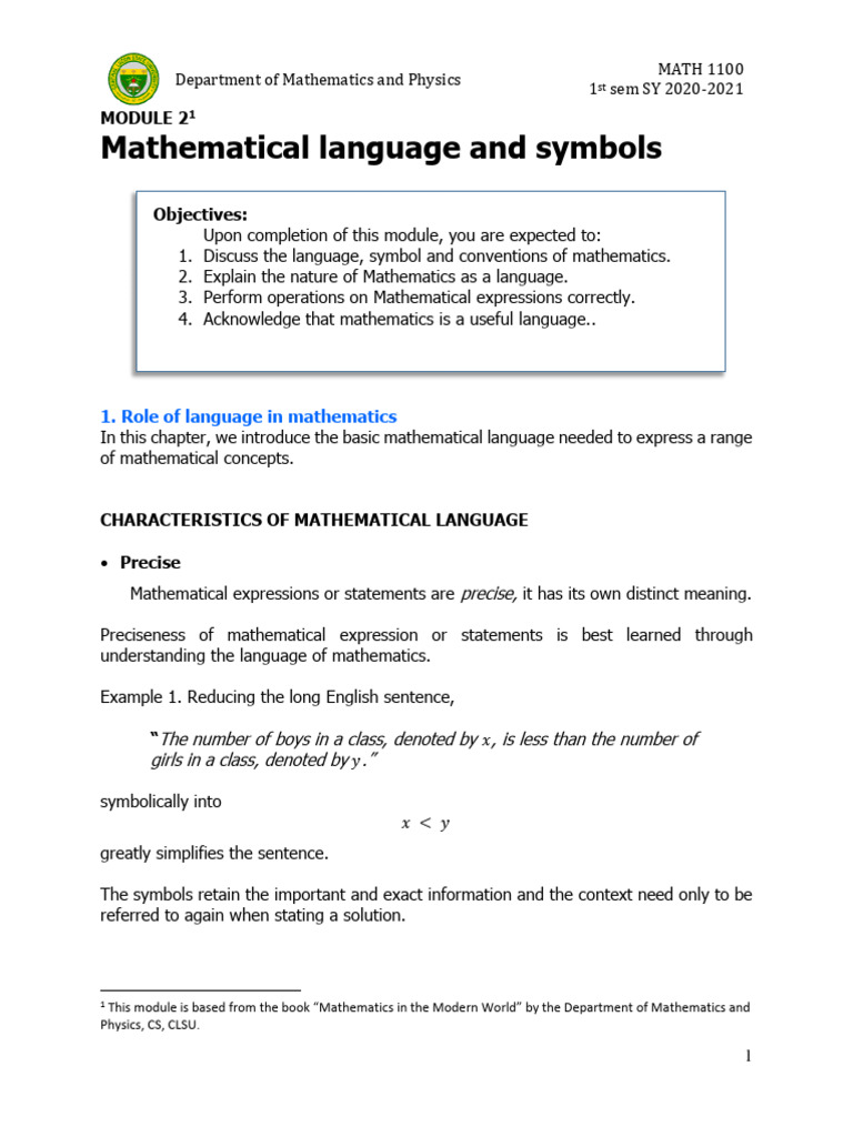Math 1100 Module 2 | PDF | Function (Mathematics) | Set (Mathematics)