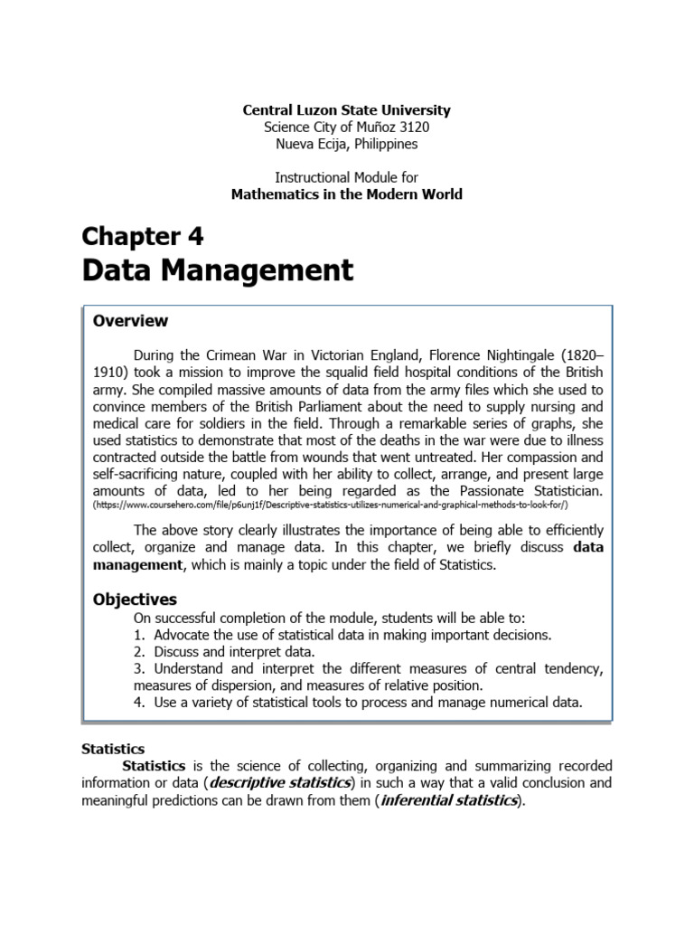 Math 1100 Module 4 | PDF | Variance | Mean