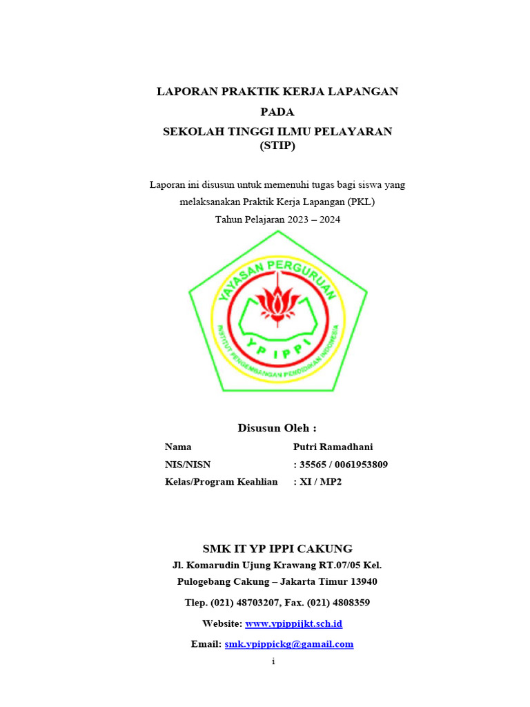 Putri Ramadhani Laporan PKL | PDF | Bisnis