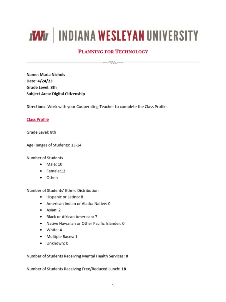 Maria Planning For Technology | Download Free PDF | Disability | Race ...