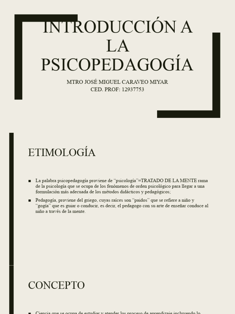 Introducción A La Psicopedagogía | PDF | Aprendizaje | Evaluación
