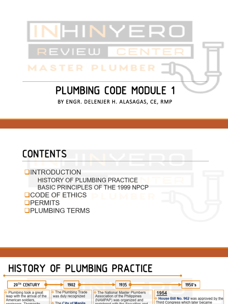 Plumbing Code 1 | PDF | Plumbing | Sewage Treatment