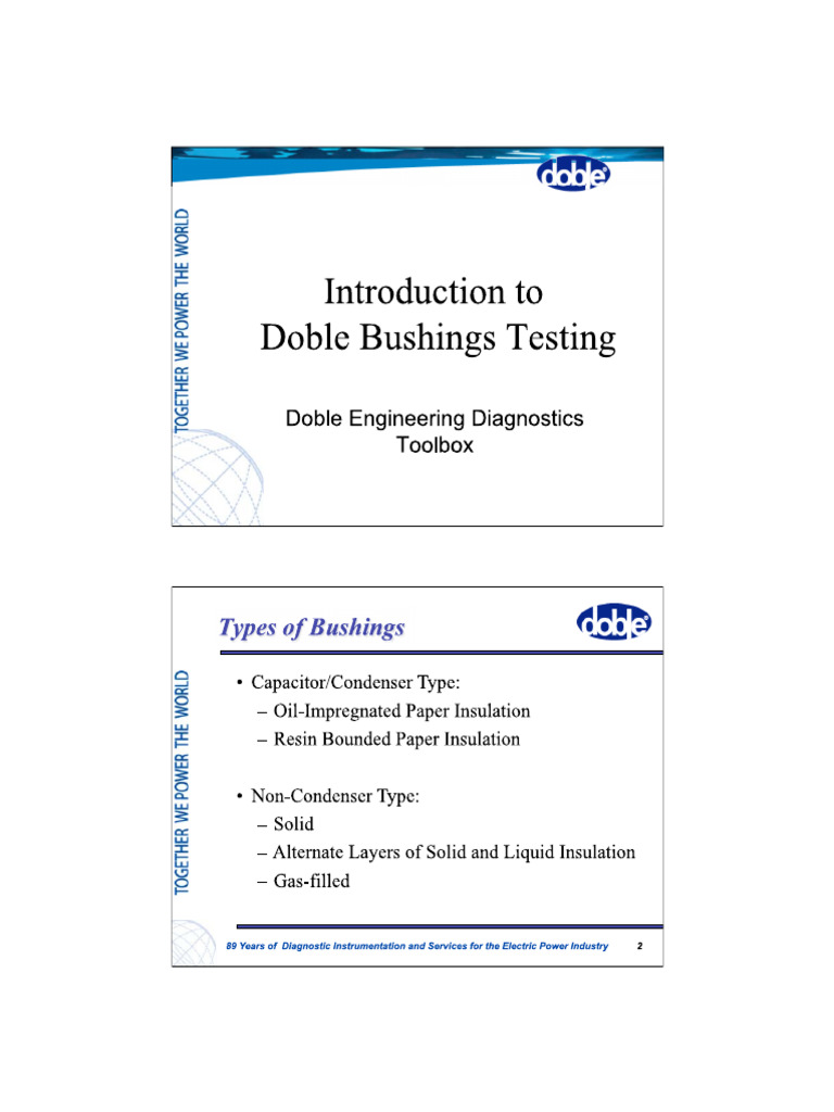 Bushing Test - Doble | PDF