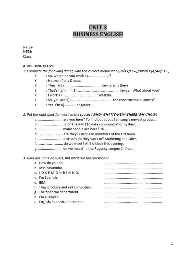 10 Business English | PDF