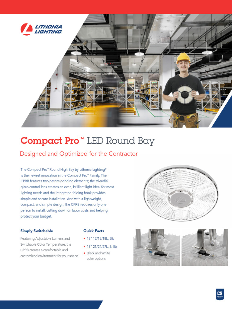 LL CPRB Round High Bay Sell Sheet Final | PDF | Lighting | Equipment
