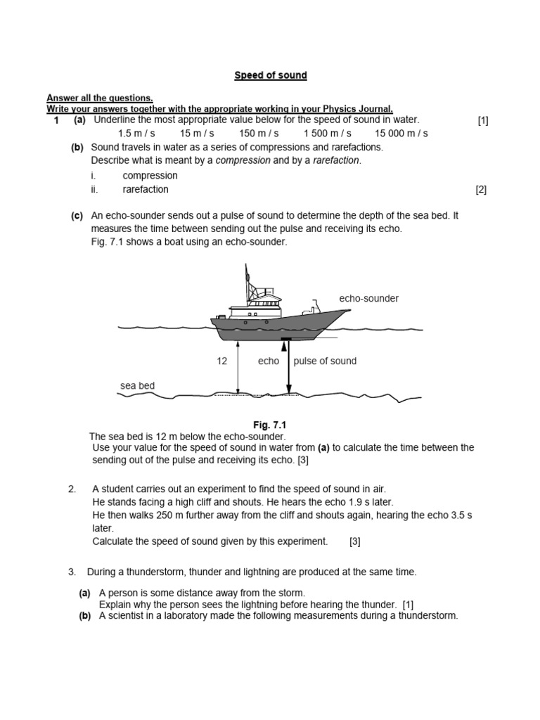 Sound Physics | PDF | Sound | Thunder