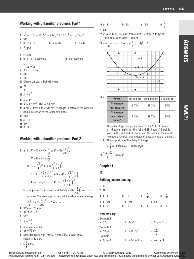 Mathematics Answers | PDF