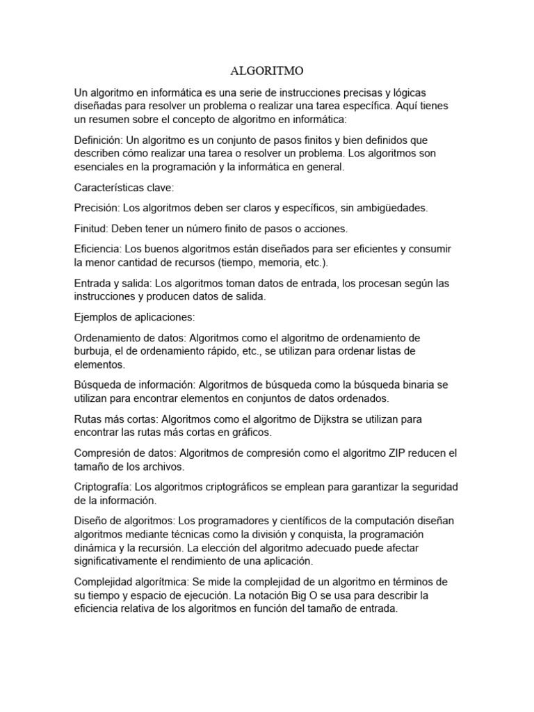 ALGORITMO | PDF | Algoritmos | Software