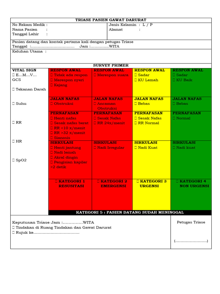 Form Triase Baru | PDF