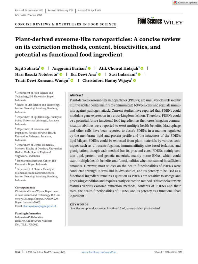 4 - Plant-Derived Exosome-Like Nanoparticles A Concise Review On Its ...