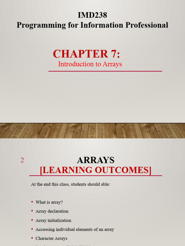 Chapter 7 - Introduction To Arrays | PDF | Integer (Computer Science ... Chapter 7 - Introduction To Arrays | PDF | Integer (Computer Science ...