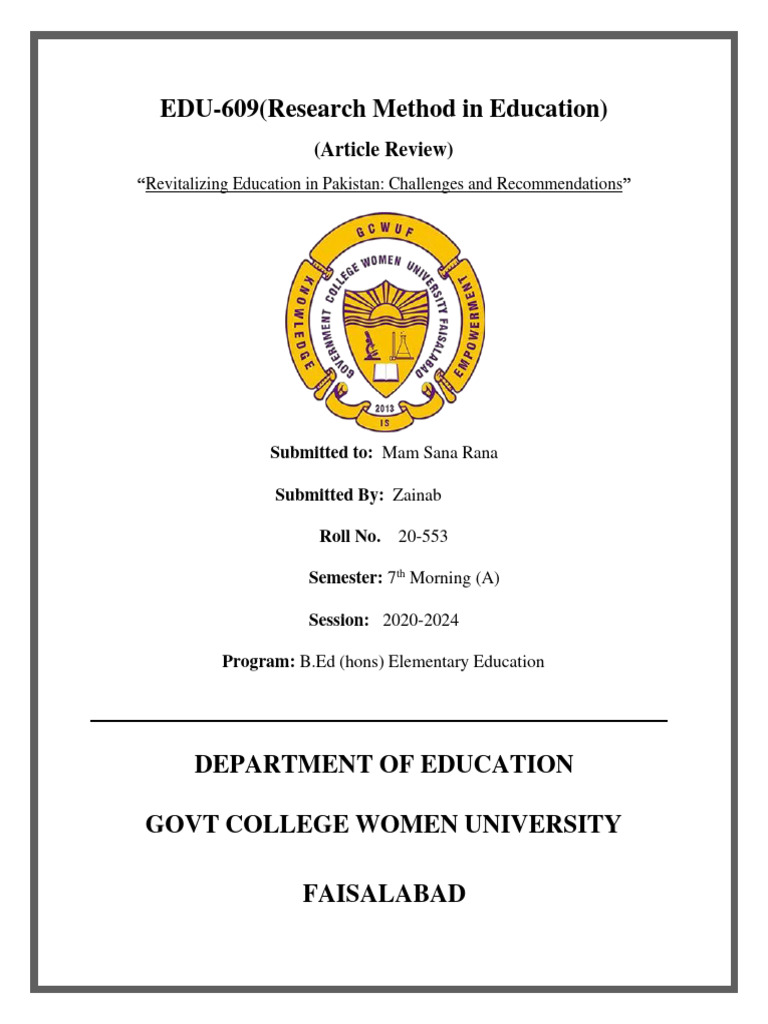 Article Review | PDF | Survey Methodology | Methodology