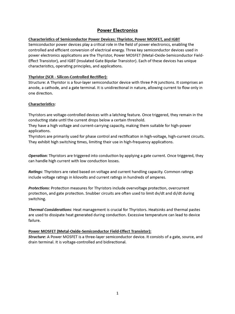 Power Electronics Sem5 Pdf Power Inverter Rectifier