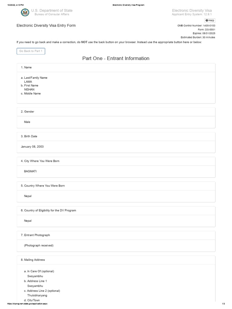 Electronic Diversity Visa Program | PDF | Marriage | Government