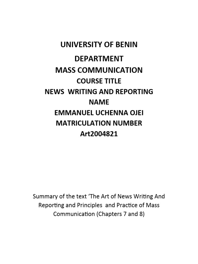 Principles of Communication Summary | Download Free PDF | News | Human ...