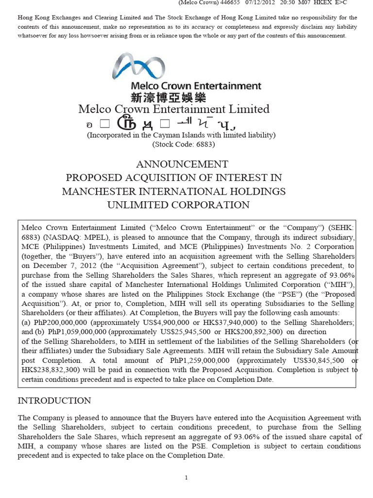 MRP Disclosure | PDF | Private Law | Private Sector