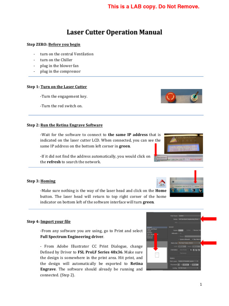 Laser Cutter Operation and File Preparation LAB | PDF | Cyan | Color