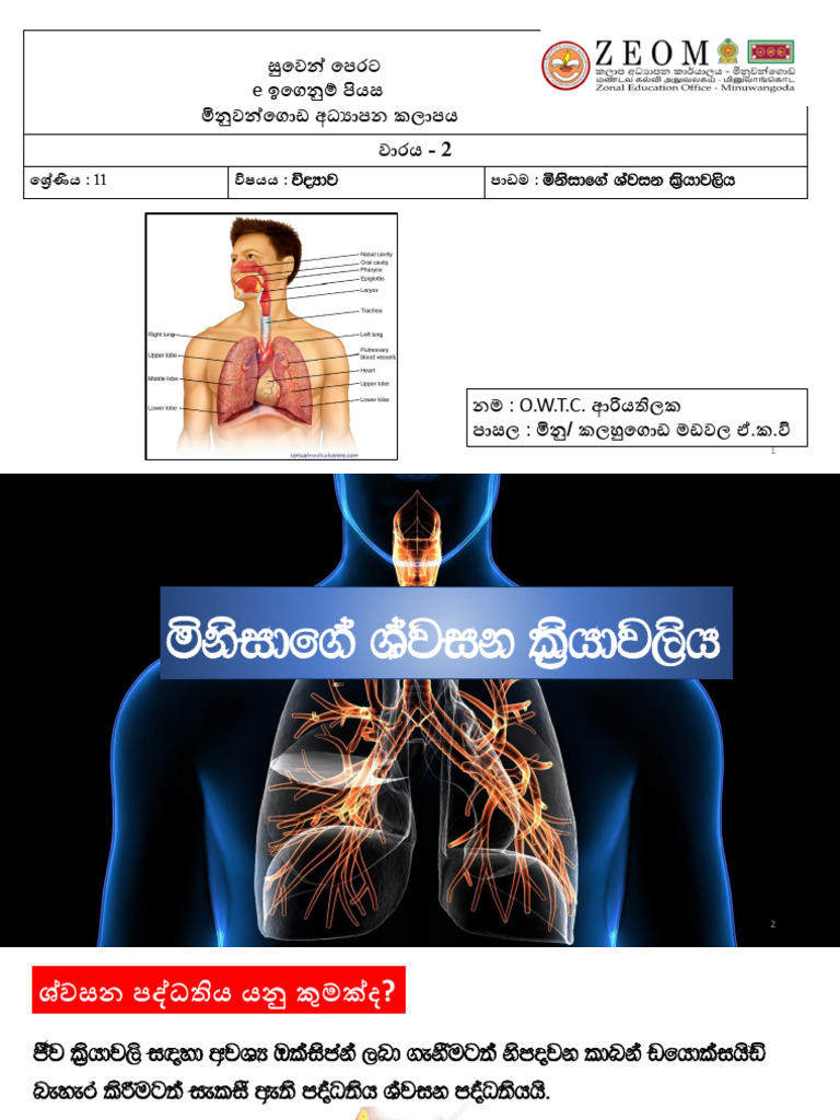 Manawa Deha Kriyawali - Minisage Swasana Kriyawaliya Short Note Grade ...