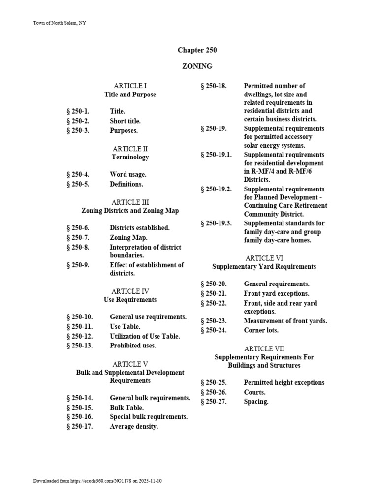 North Salem Zoning Code Overview | PDF | Assisted Living | Building