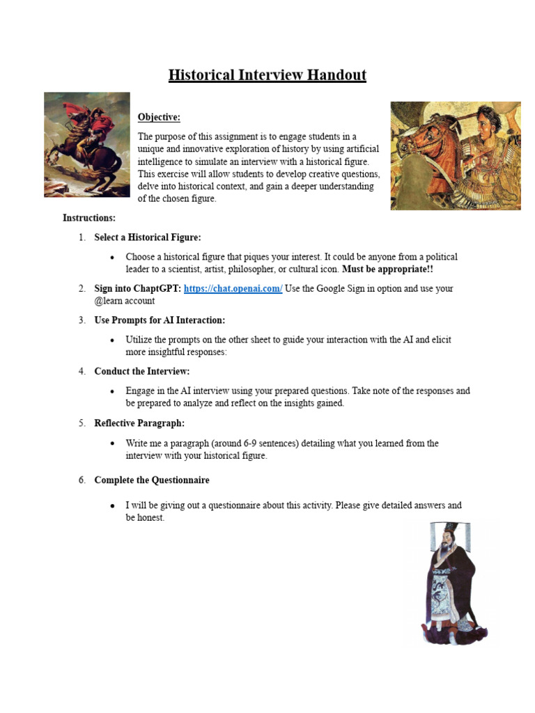 Historical Interview Handout | PDF | Intelligence (AI) & Semantics ...