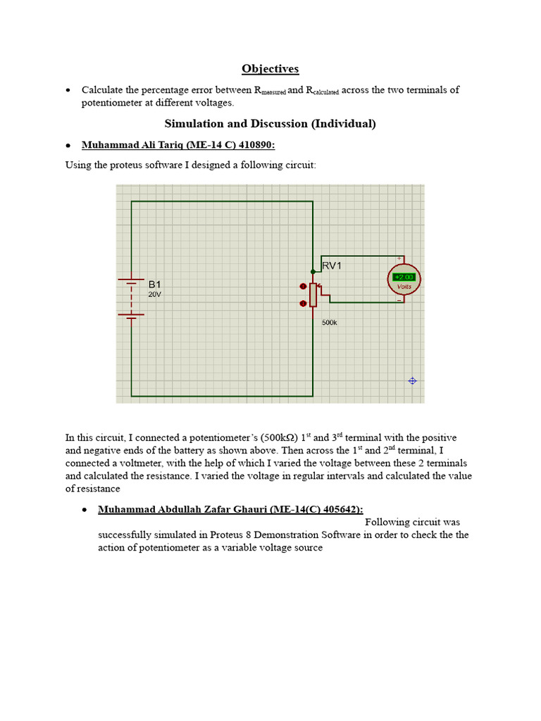 Calculations For Lab 09 | PDF | Resistor | Voltage