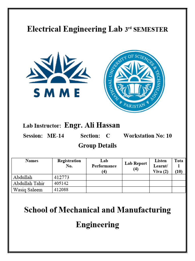 EE Lab 9 | PDF | Electrical Resistance And Conductance | Voltage