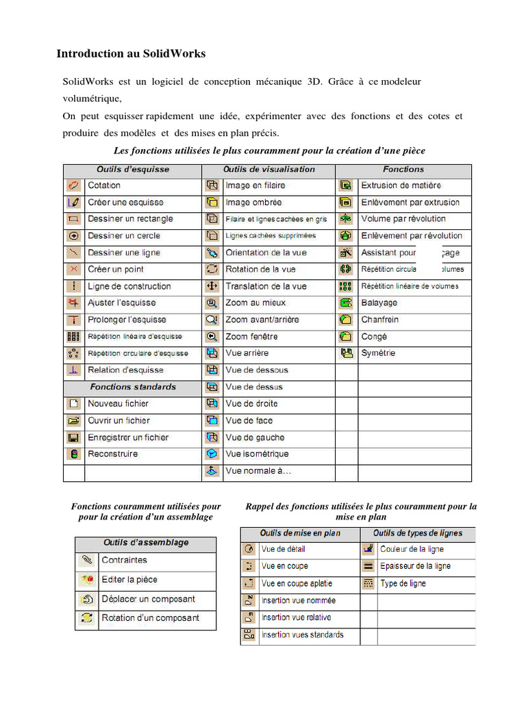 Initiation à SolidWorks : Guide Pratique | PDF
