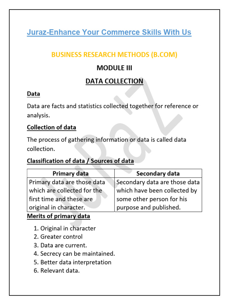 BRM Iii Module | PDF | Sampling (Statistics) | Data