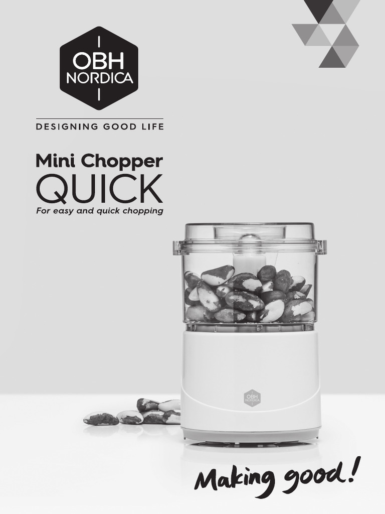OBH Nordica Mini Quick Minihakker - Manual | PDF