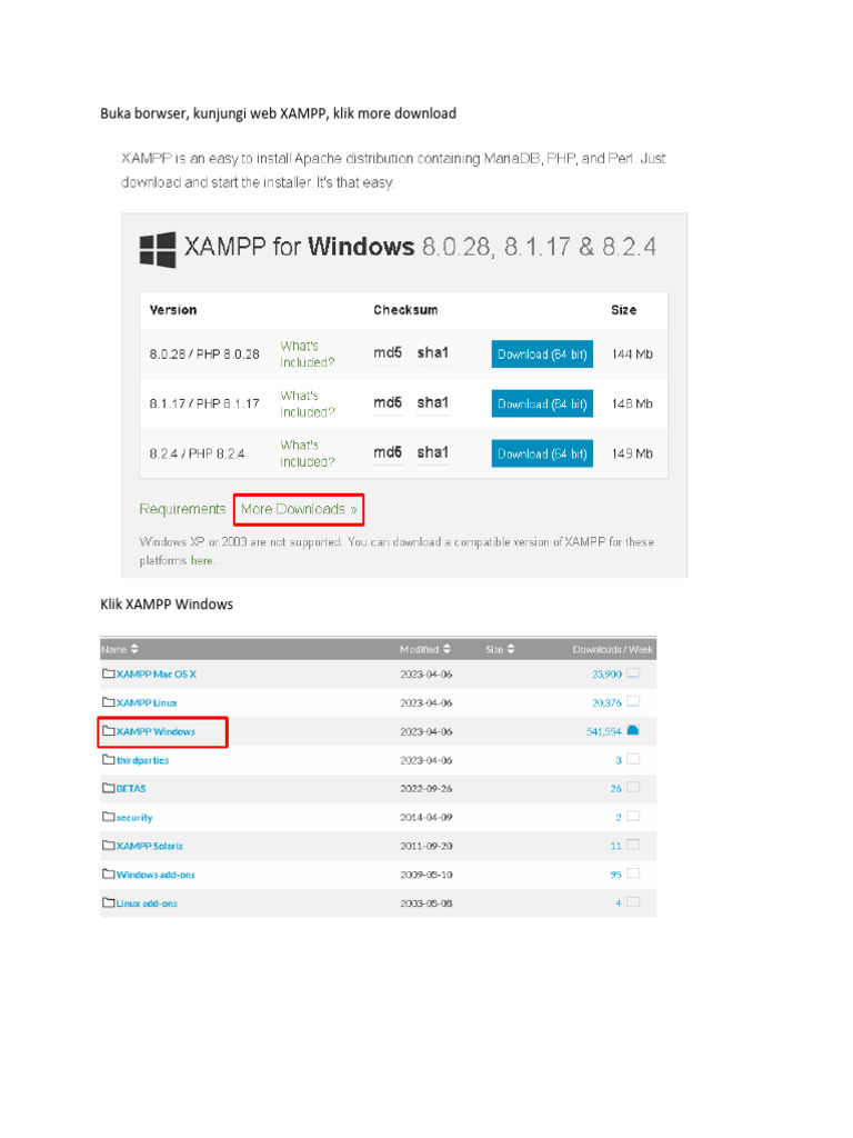 Cara Install XAMPP | PDF