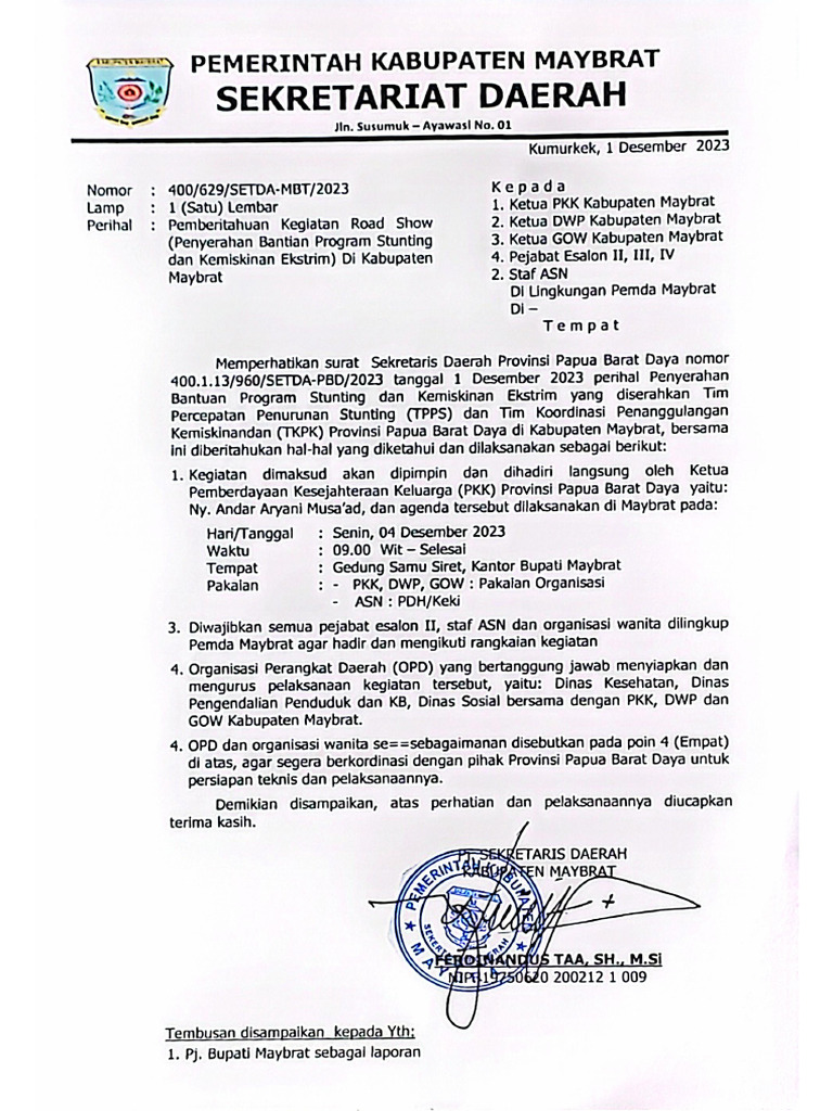 PBRT Road Show Ke Maybrat | PDF