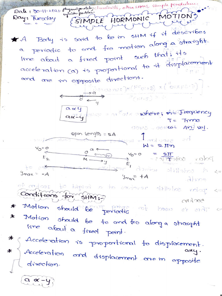 Simple Harmonic Motion | PDF