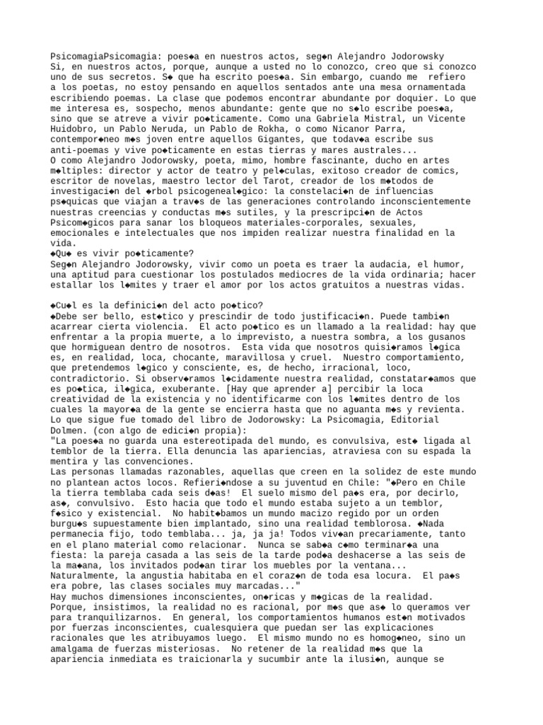 Jodorowsky, Alejandro - Psicomagia | PDF