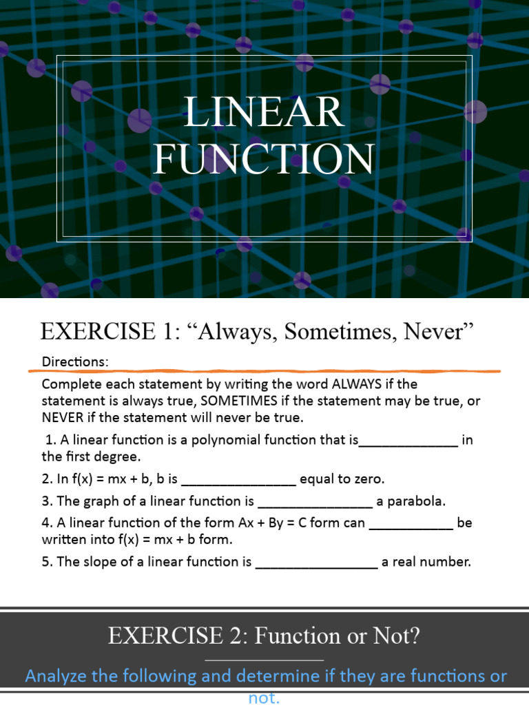 Linear Function | PDF | Function (Mathematics) | Analysis