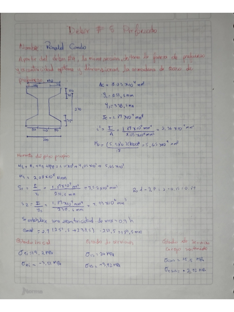 Deber 5 Preforzado | PDF