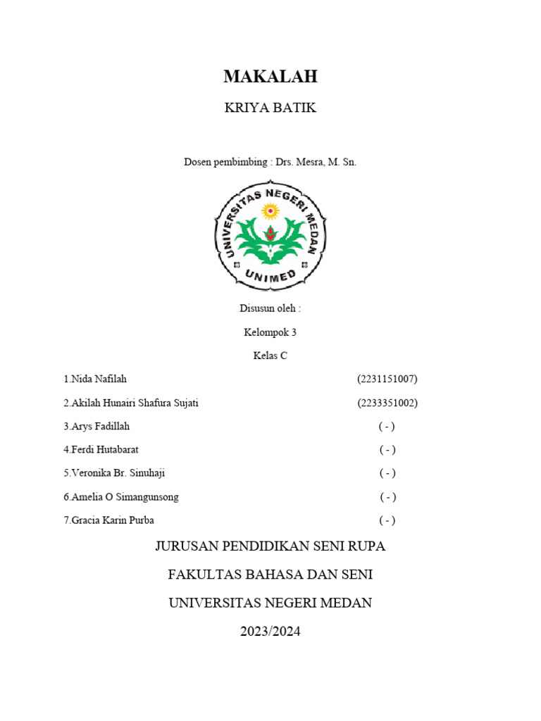 Makalah Kriya Batik | PDF