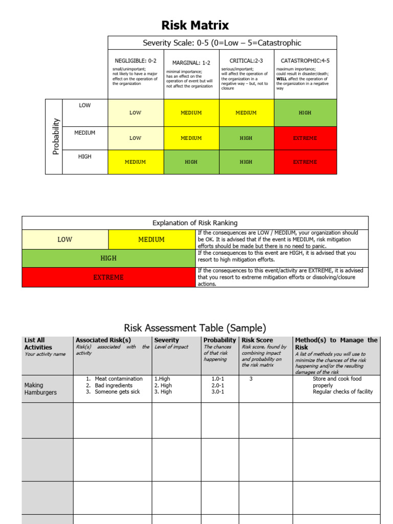 Risk Matrix V 22 | PDF | Risk | Securities