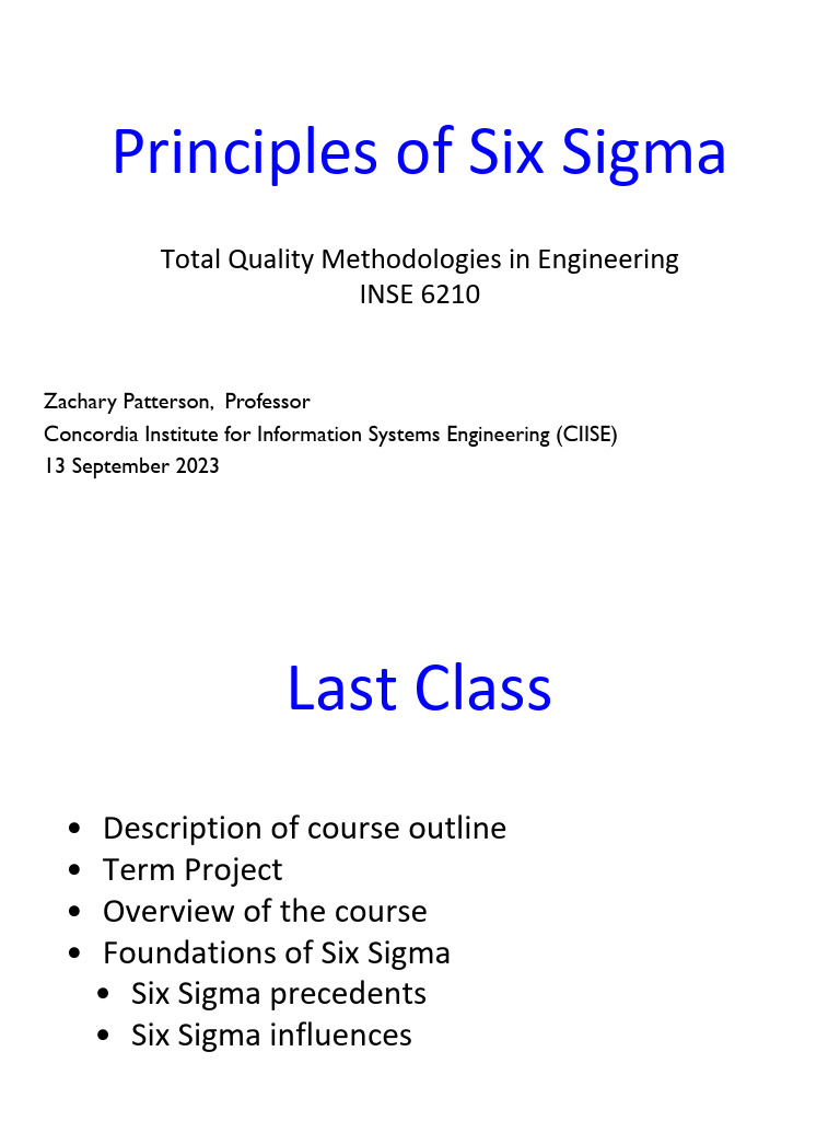 Principles Six Sigma | Download Free PDF | Six Sigma | Quality Management Principles Six Sigma | Download Free PDF | Six Sigma | Quality Management