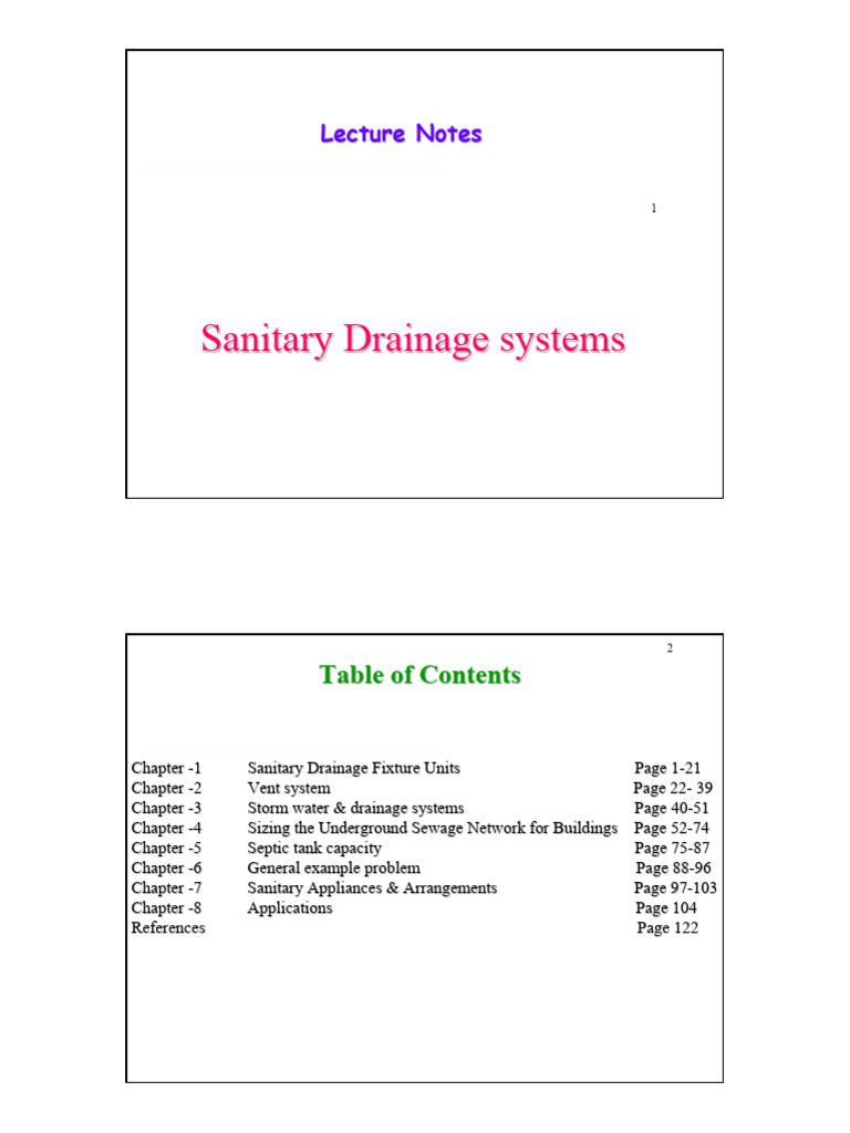 Sanitary Drainage Systems Sanitary Drain | PDF | Storm Drain ...