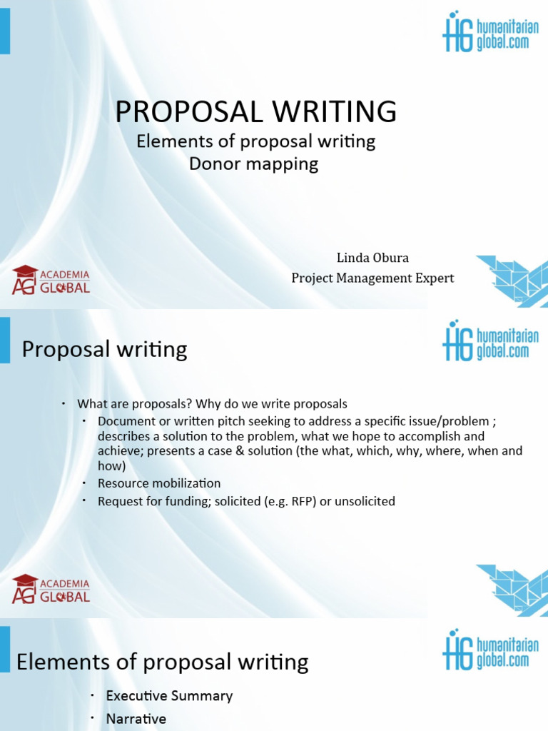 Proposal Writing Webinar - HG | PDF | Statistics | Project Management