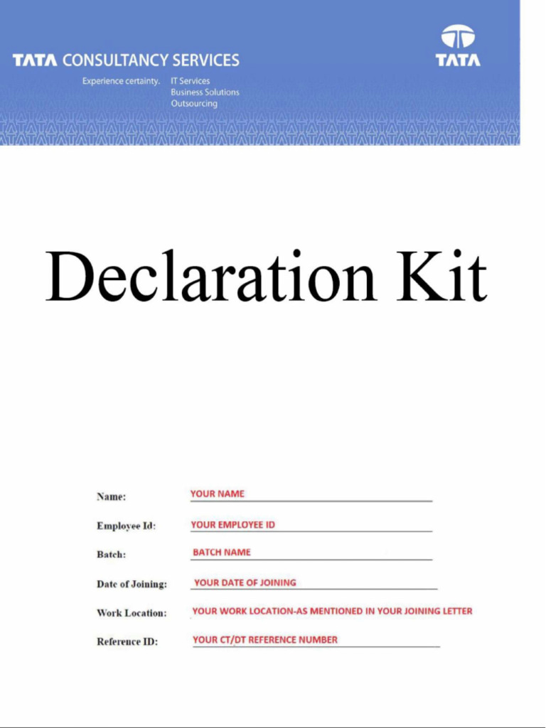 Declaration Kit-Sample-Ver6.2 | PDF
