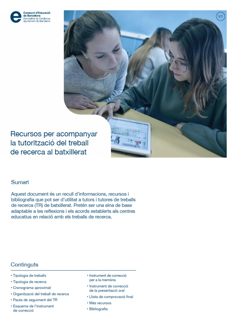 Recursos Tutoritzacio Treball Recerca | PDF