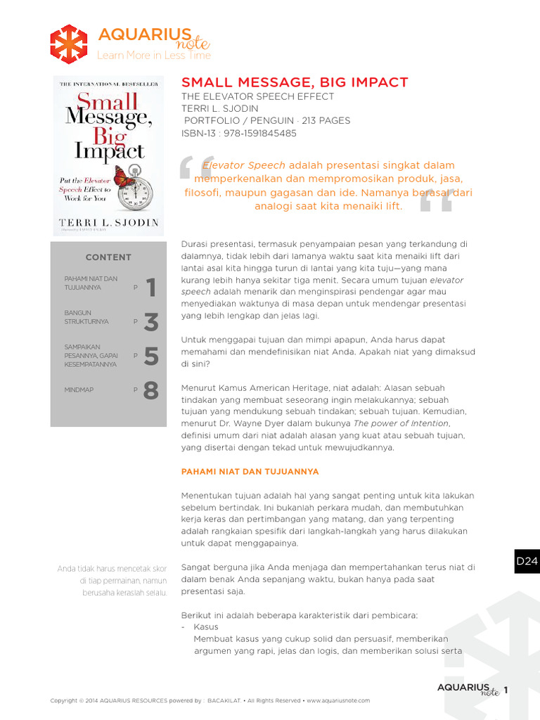 Small Message, Big Impact | PDF